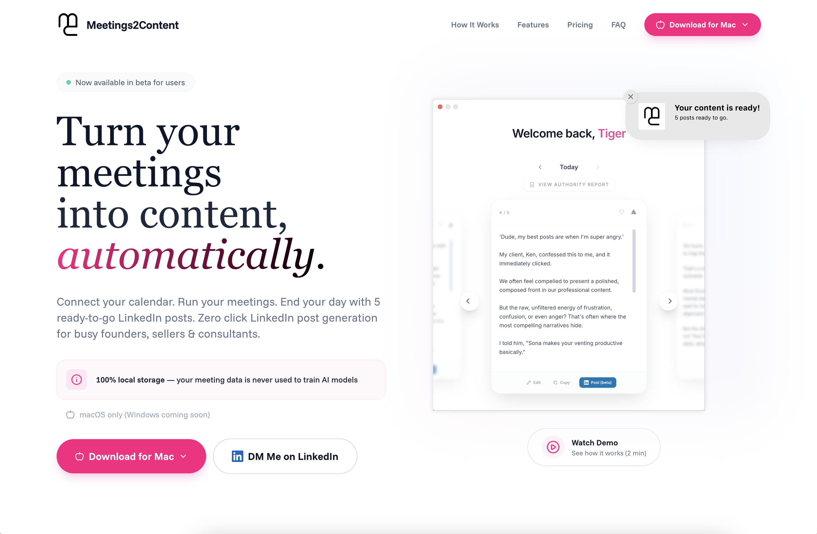 Meetings2Content - Turn your meetings into content